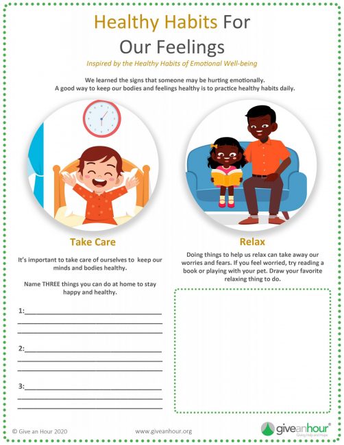 Healthy Habits For Our Feelings Children’s Activity Book – Extension La ...
