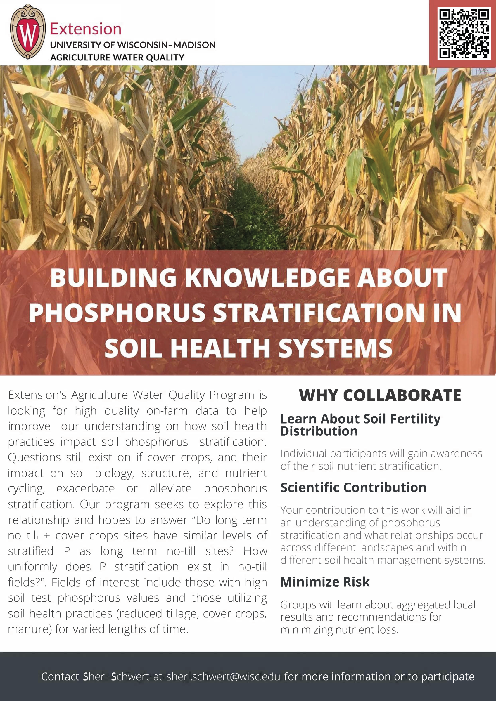 Building knowledge about phosphorus stratification in soil health ...
